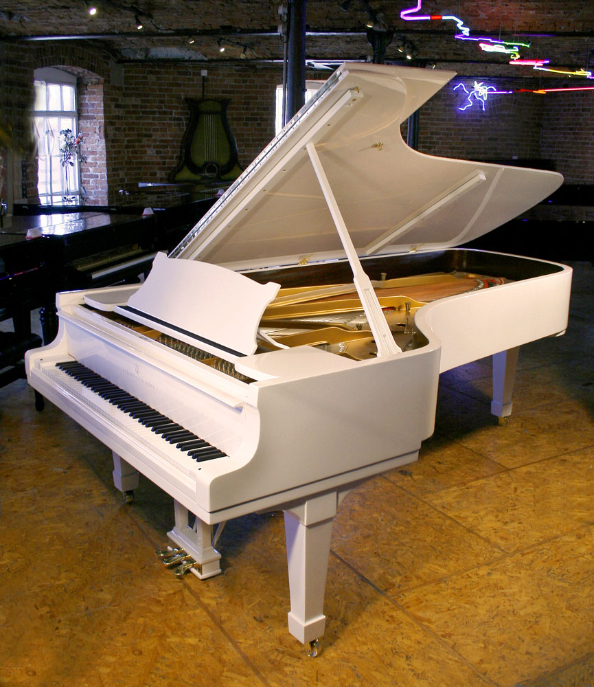 Steinway Model D Concert Grand piano for sale with a white case: Modern ...