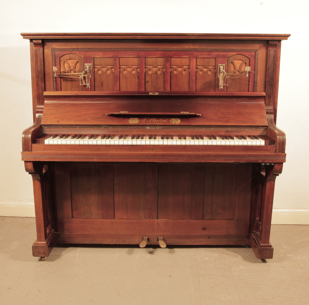 Reconditioned, Arts and Crafts style, 1905, Stichel upright piano with ...